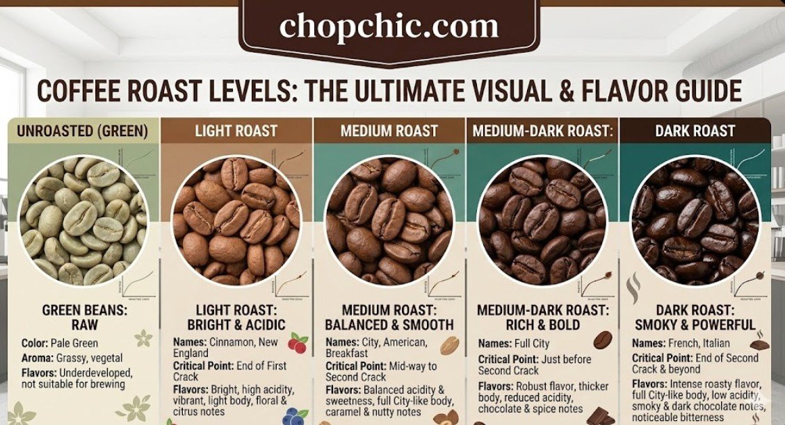 How Coffee Roast Levels Affect Flavor: From Light to Dark